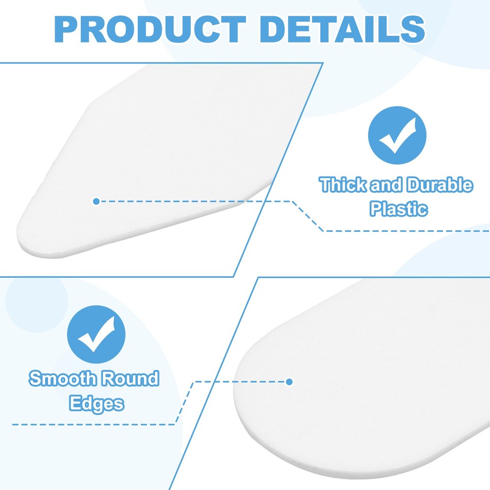 100Pcs Plastic Collar Stays, 3"x0.5" LxW Dress Shirt Collar Inserts ...