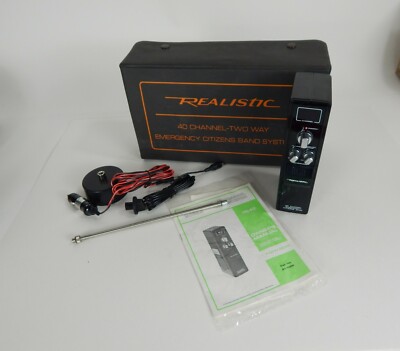 Vintage Realistic 40 Channel Two Way Emergency Citizen Band System TRC ...