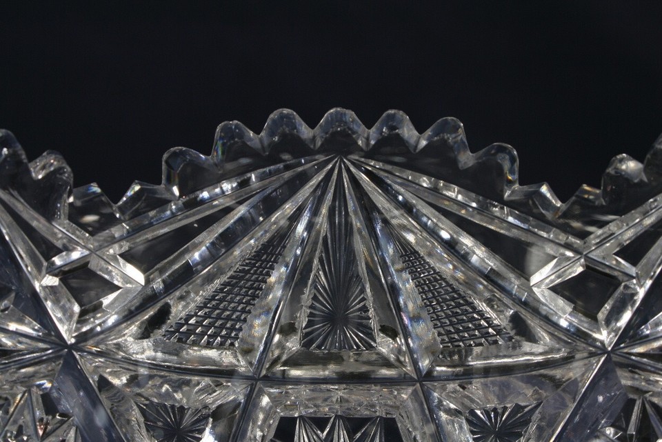 LIBBEY AMERICAN BRILLIANT CUT GLASS COLONNA BOWL-USA | eBay