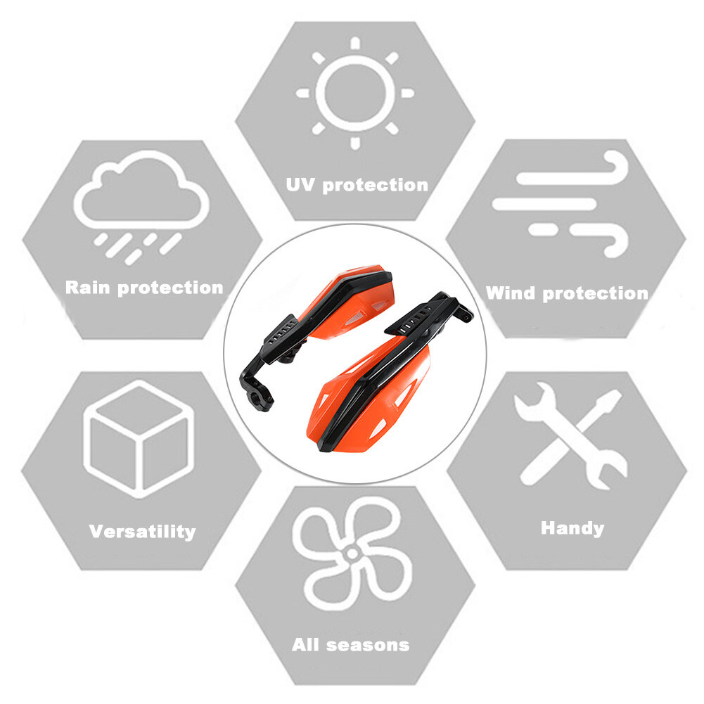 Motorcycle Hand Guard 7/8in 22mm ABS Fall Resistant Protector Universal ...