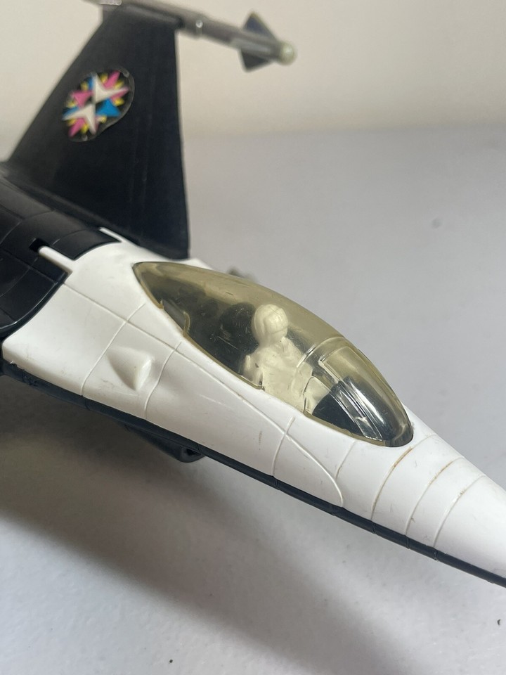 VINTAGE 70S PROCESSED PLASTICS SPACE AGE X-WING JET FIGHTER PLANE MODEL ...