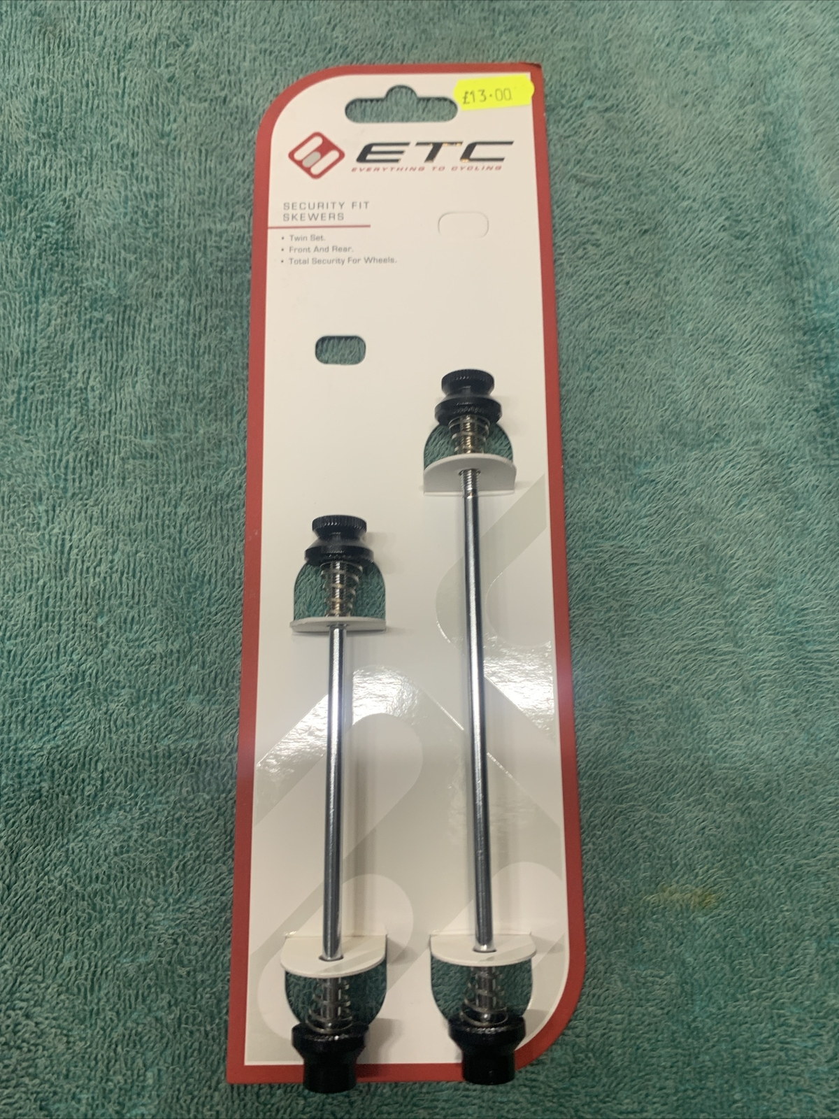 ETC Front and Rear Skewer Bicycle Security Fit Set Hex Key Locking ...