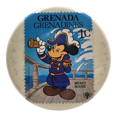Disneyana Disney Minnie Mouse Pinback Button Grenada Stamp 3c ...