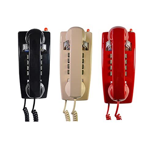 Analog Wall Phone with Cord Classic Corded Wall Mounted Telephones ...