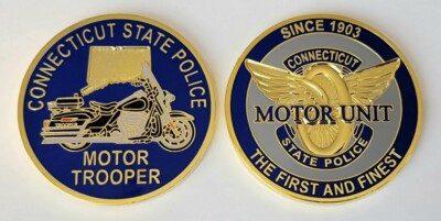 Connecticut State Police Challenge Coin. Motor Unit. | eBay