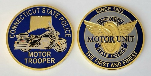 Connecticut State Police Challenge Coin. Motor Unit. | eBay