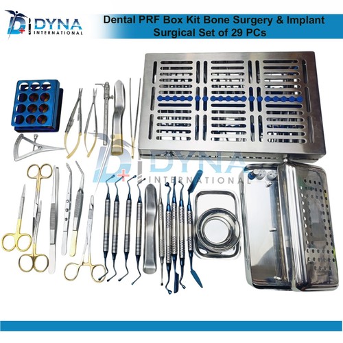 Dental PRF Box Kit Bone Surgery Instruments Implant Surgical Set of 29 ...