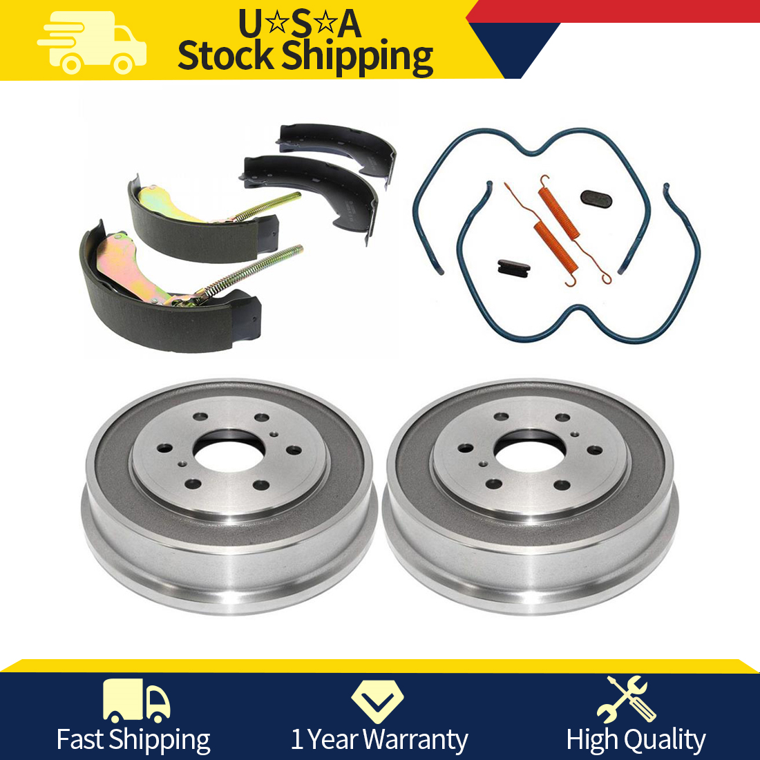 Rear Drum Brake Hardware Amazon.com: Rear Brake Shoe & Drum Kit Fits
