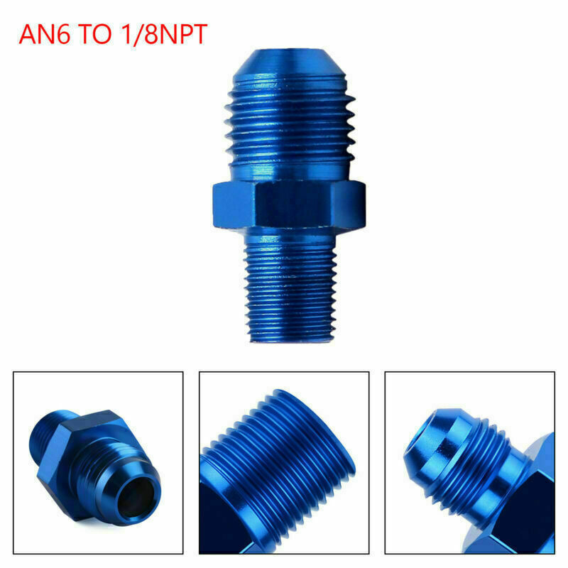 AN4/AN6/AN8/AN10/AN12 NPT Straight Fuel Oil Air Hose Fitting Male Adapters | eBay