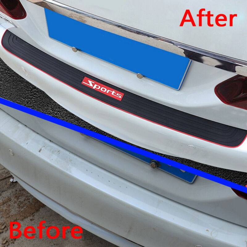 Rubber Car Rear Bumper Guard Protector Scratch Trunk Pad Cover Car ...