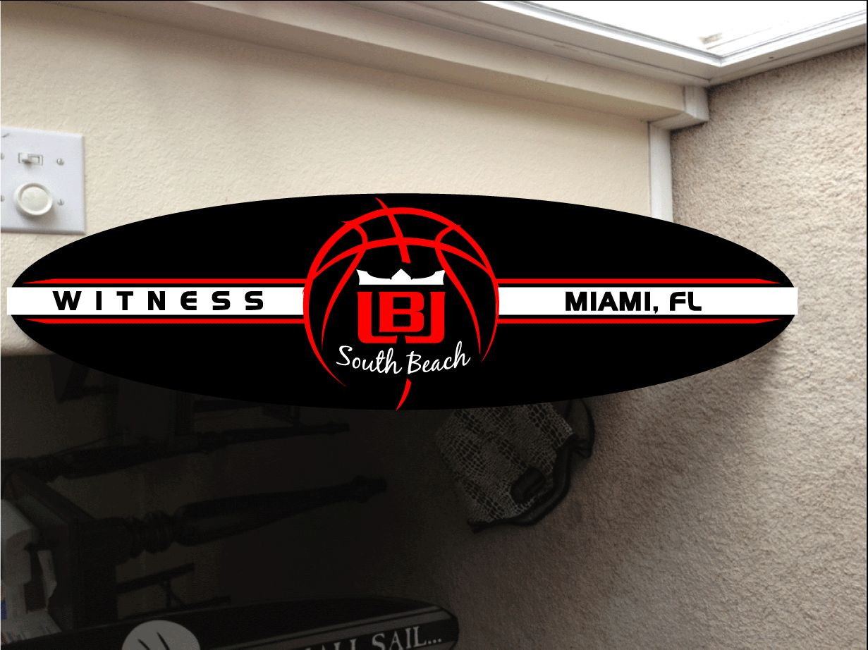 Lebron James decor surfboard surfboard decor miami surfing beach decor ...