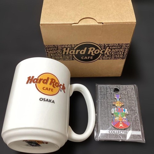 Hard Rock Cafe Osaka Mug Pin Badge Set Used 2420 Yen Mug 1980 Yen | eBay