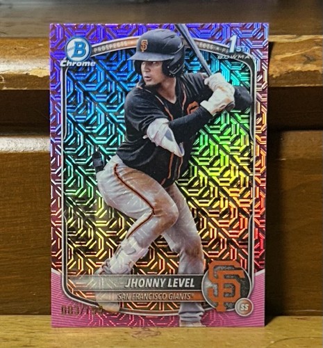 2025 Bowman Chrome Jhonny Level Fuschia Mojo Refractor 1st /199 #BCP ...
