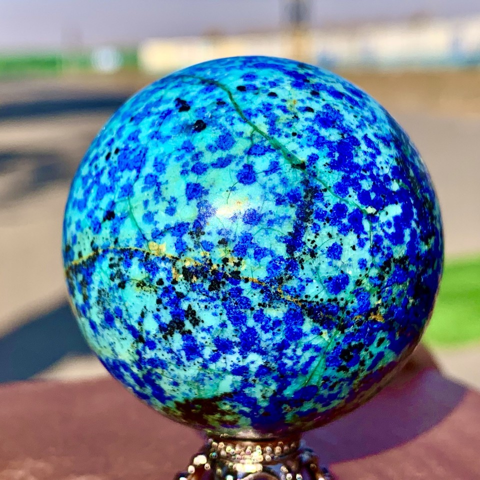 102G BEST Natural Azurite/Malachite ball crystal sphere minerals ...