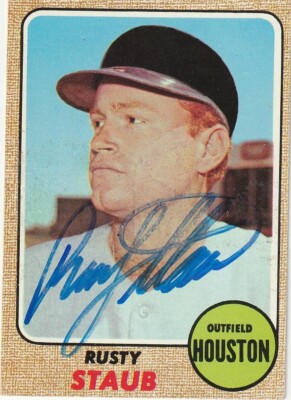 RUSTY STAUB HOUSTON ASTROS SIGNED 1968 TOPPS CARD #300 | eBay
