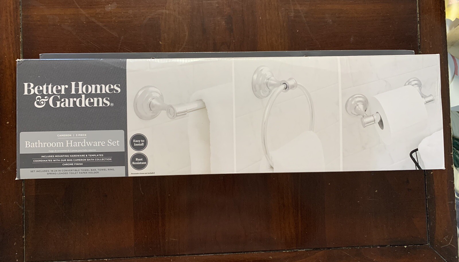 Better Homes & Gardens Bathroom Hardware Set Towel Bars Rings Cameron ...