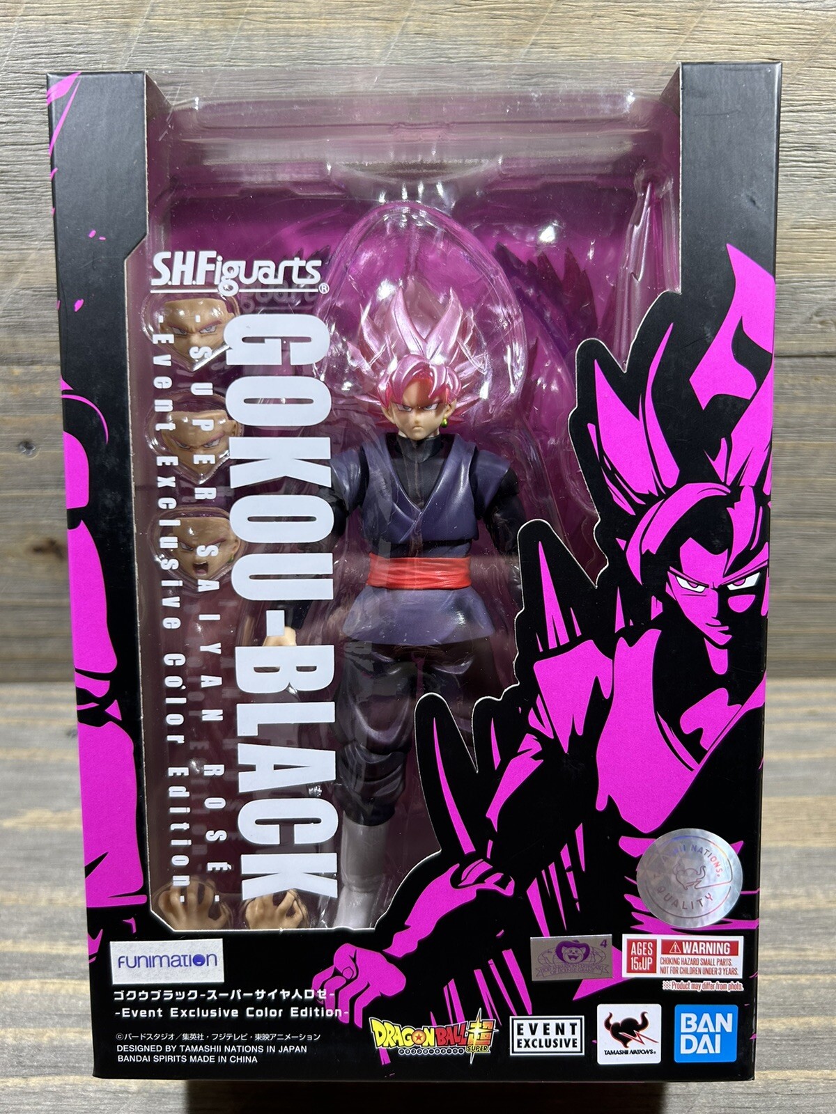 SH FIGUARTS GOKU BLACK ROSE 2019 SDCC COMIC CON EXCLUSIVE Pre Owned