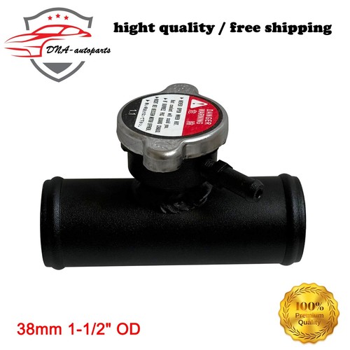 Alloy 1-1/2" 38mm Aluminium 45-Degrees Inline Radiator Filler Neck Hose ...