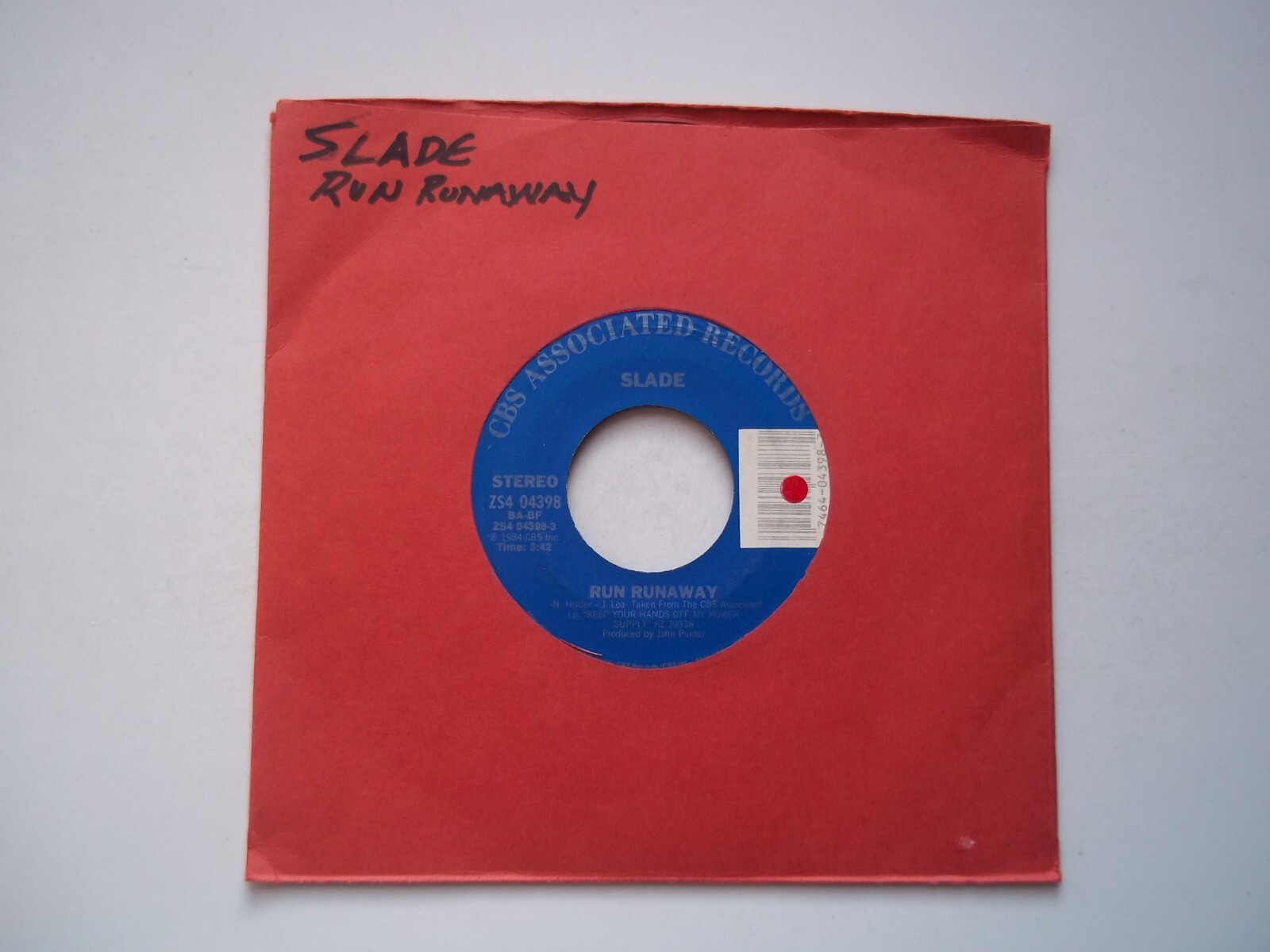 SLADE - Run Runaway / Don't Tame A Hurricane - 45 RPM Record 7" Single ...