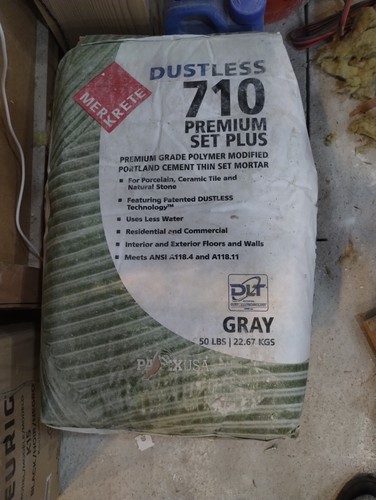 Merkrete 710 Dustless Premium Set Plus - 50 Lb. 2 Bags Gray Thin Sets ...
