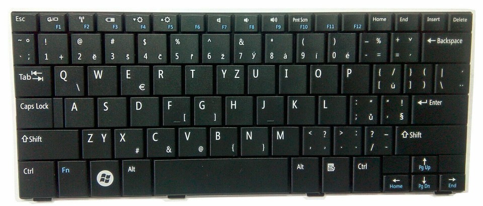 QWERTY CZECH keyboard DELL INSPIRON MINI 10 10V 1010 1011 /DE112.1-CZ ...