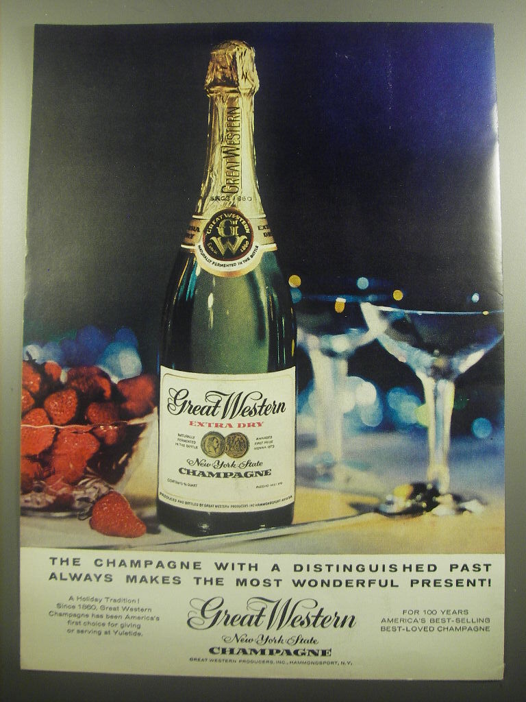 1959 Great Western Champagne Ad - The champagne with a distinguished ...