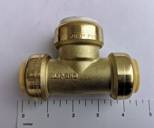 5 PCS. 1" CTS X 1" CTS X 1" IPS PVC SLIP TEE, IPS PUSH FIT TEE, LEAD ...