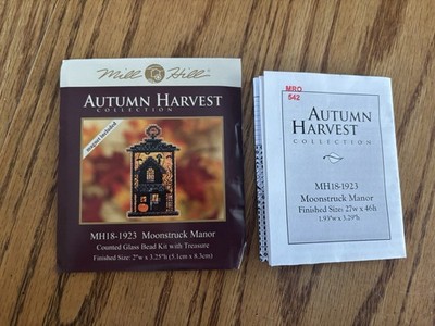 MILL HILL Autumn Beaded Cross Stitch MOONSTRUCK MANOR Pattern/Chart ...