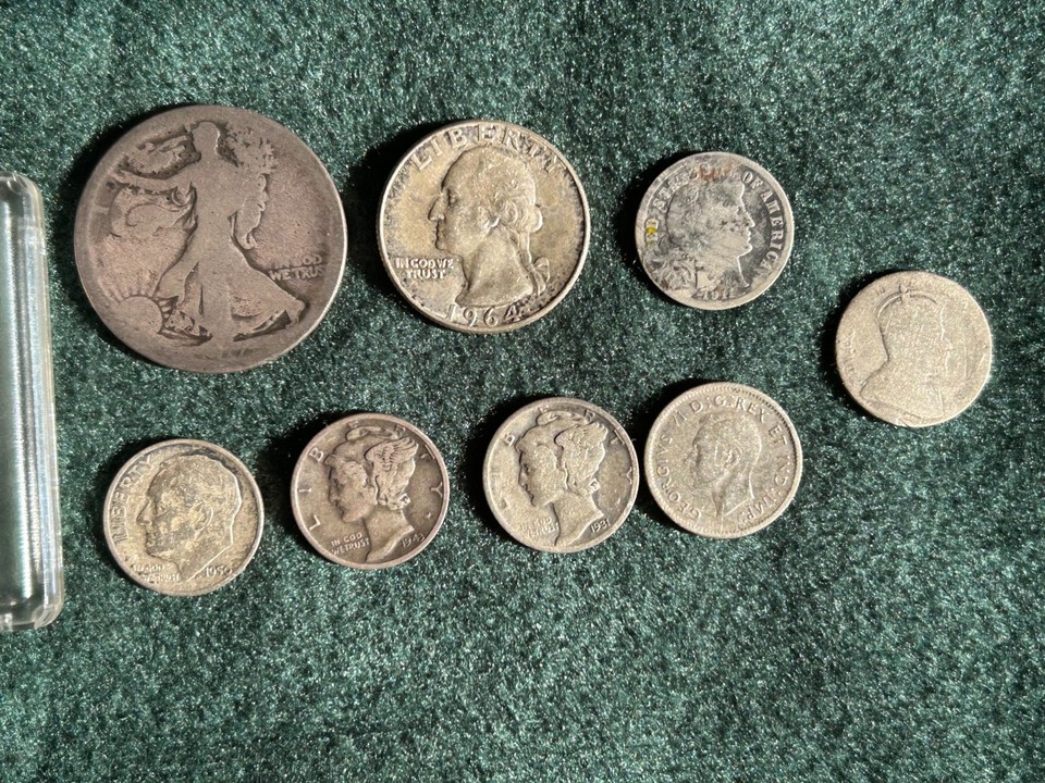 $2.35 of 90% silver coins ...9 coin lot | eBay