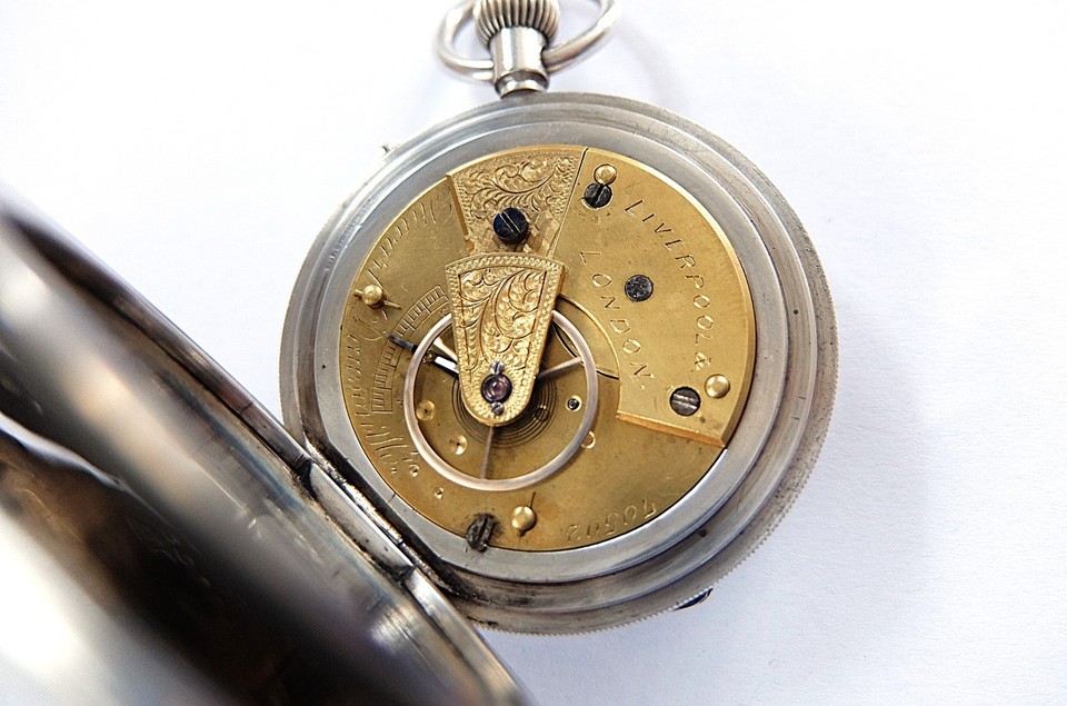 1888 SILVER CASED ENGLISH LEVER HUNTER POCKET WATCH STEWART DAWSON ...
