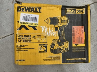 DeWalt DCD800P1 20V MAX XR Lithium-Ion Cordless Compact 1/2 in. Drill ...