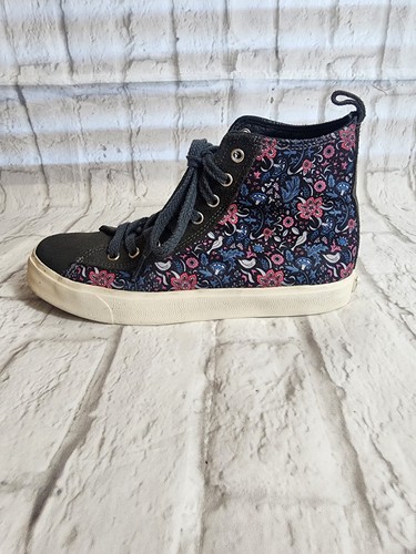 Inkkas Unisex Shoes High Top Sneakers Floral Pink Purple Canvas Sz Men ...