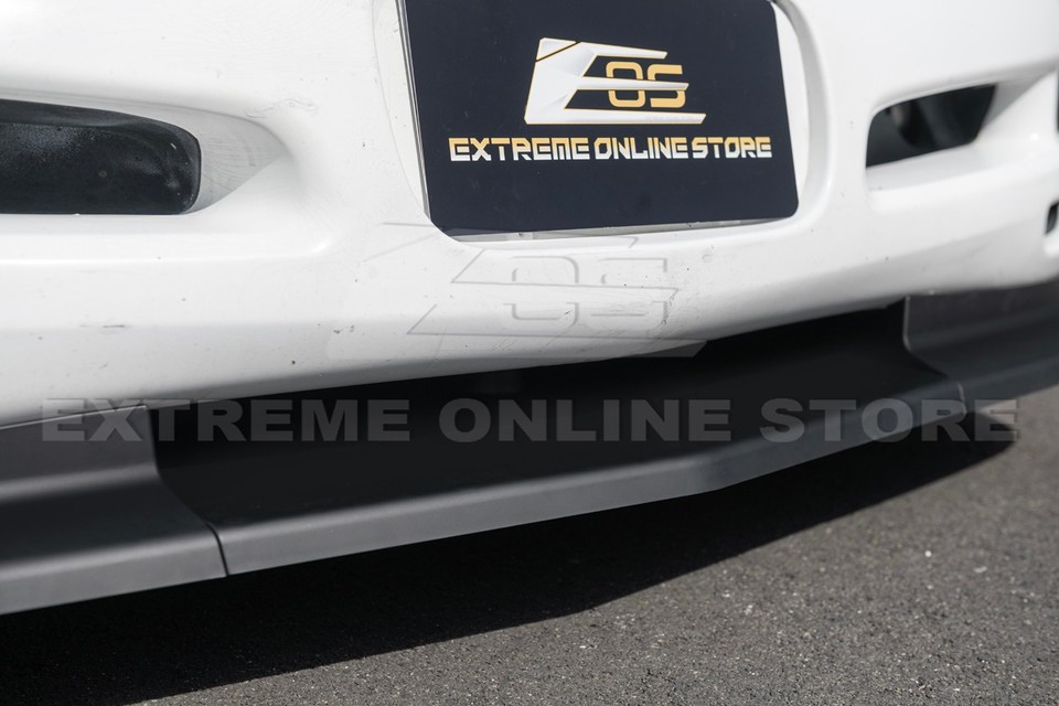 Performance Matte Black Front Bumper Vented Lip Splitter For 97-04 ...