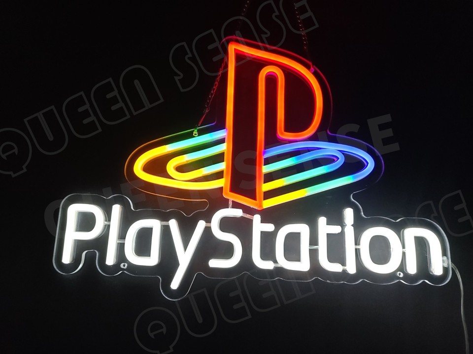 16"x12" Playstation Game LED Neon Sign With Dimmer USB Powered Light | eBay