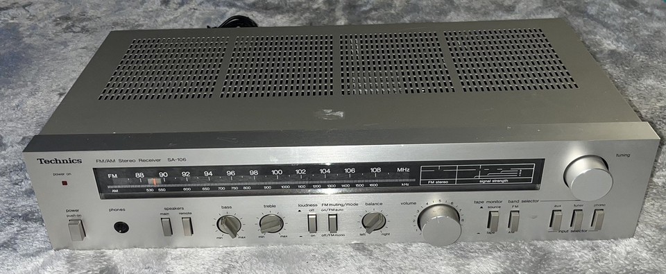 Silver Technics AM/FM Stereo Receiver SA-106 60hz 120v 150w Vintage ...