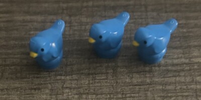 CITY LEGO Minifigure Bird Dark Azure Sitting Animal Minifig Rare lot Of ...