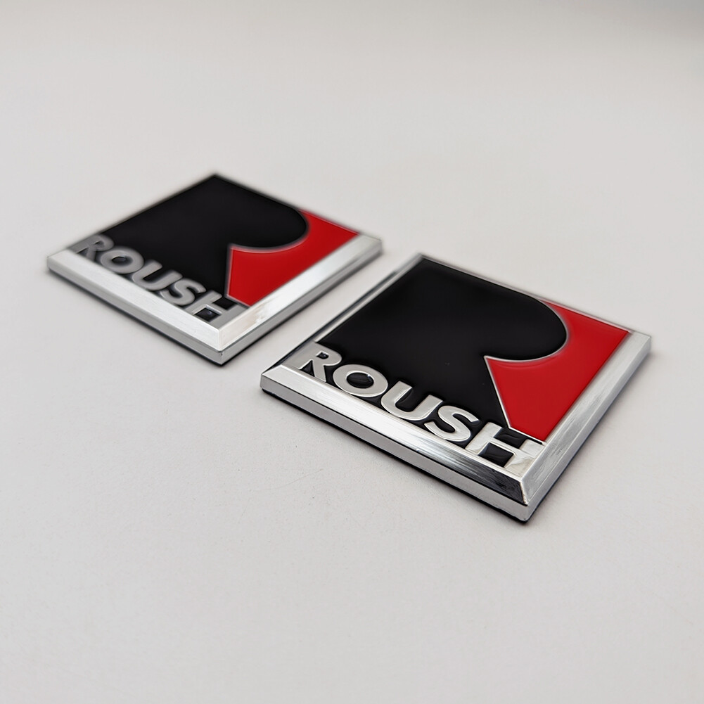 2x Chrome Metal Roush Emblem 3D Performance Bagde Sport Sticker Turbo ...