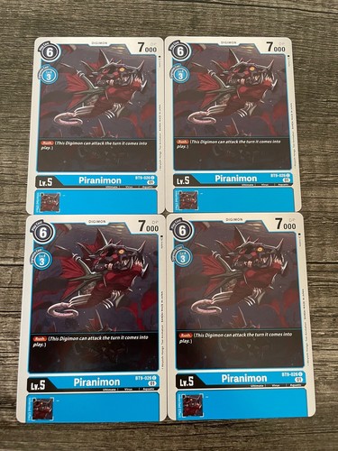 Piranimon BT9-026 C x4 Playset Digimon TCG X Record | eBay