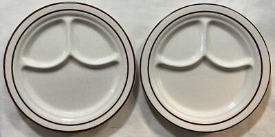 Vintage Buffalo China Set Of 2 Divided Dinner Plates Speckled with ...