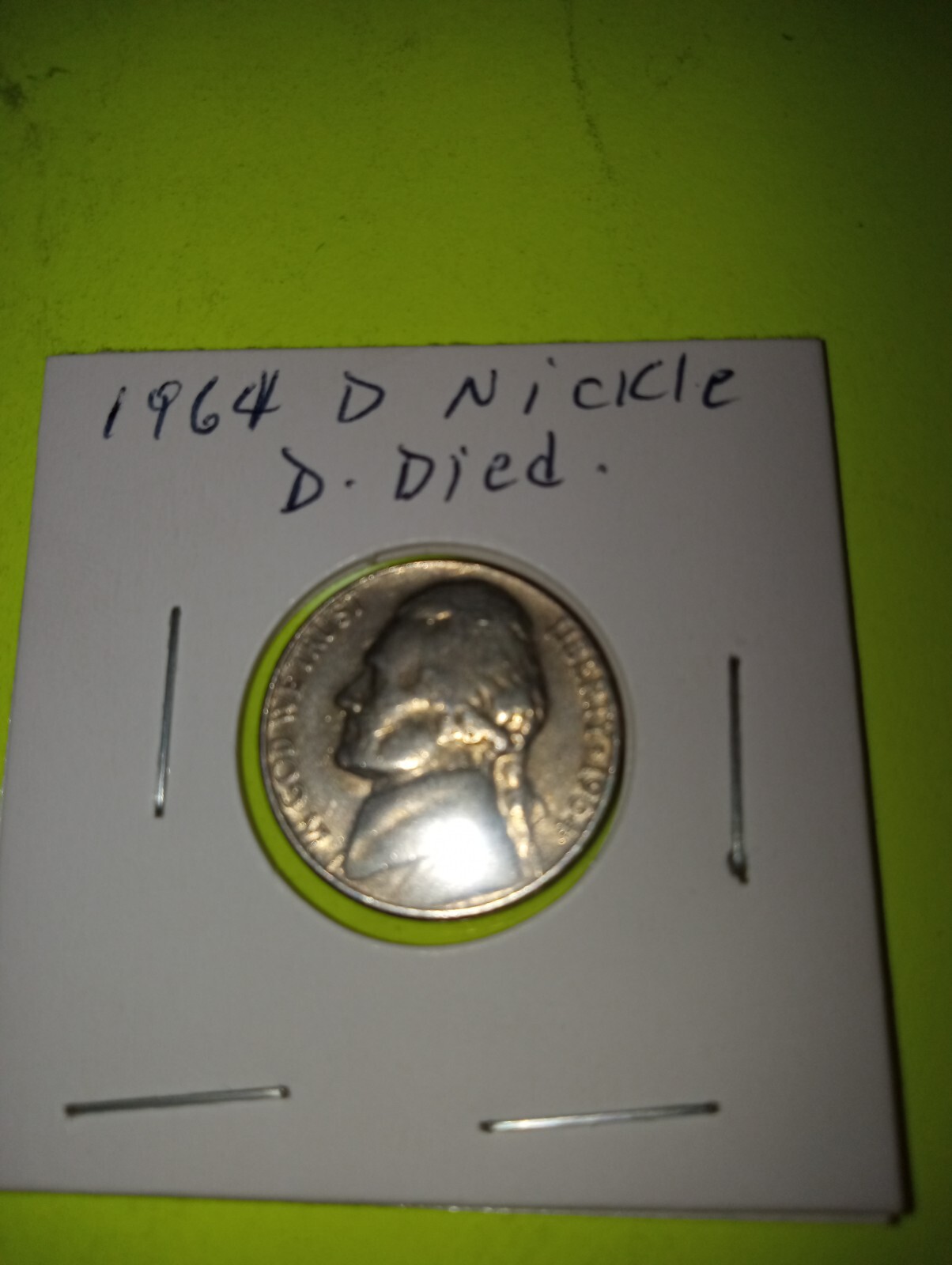 1964 D Nickel Double Died Pre Owned | eBay
