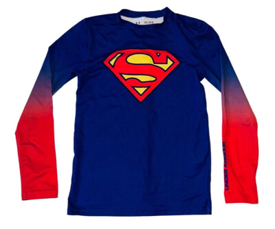 Under Armour Heat Gear Fitted Superman Ombré Fade Long Sleeve Shirt ...