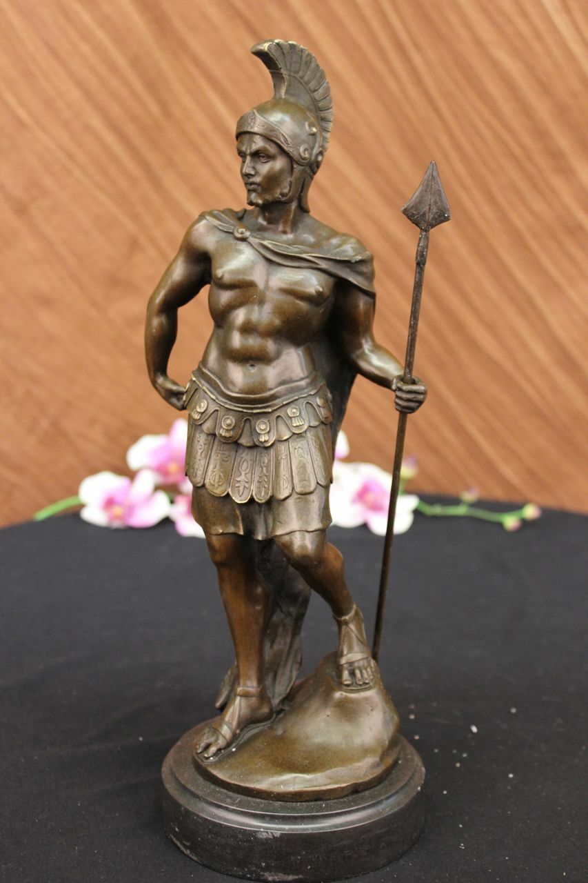 King Leonidas Greek 300 Warrior Hoplite Handmade Bronze Sculpture ...