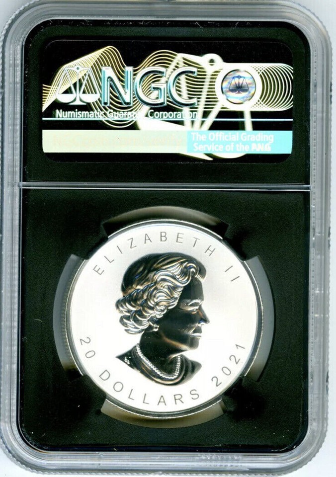 2021 $20 CANADA 1 OZ SILVER SUPER INCUSE MAPLE LEAF NGC PF70 REVERSE ...