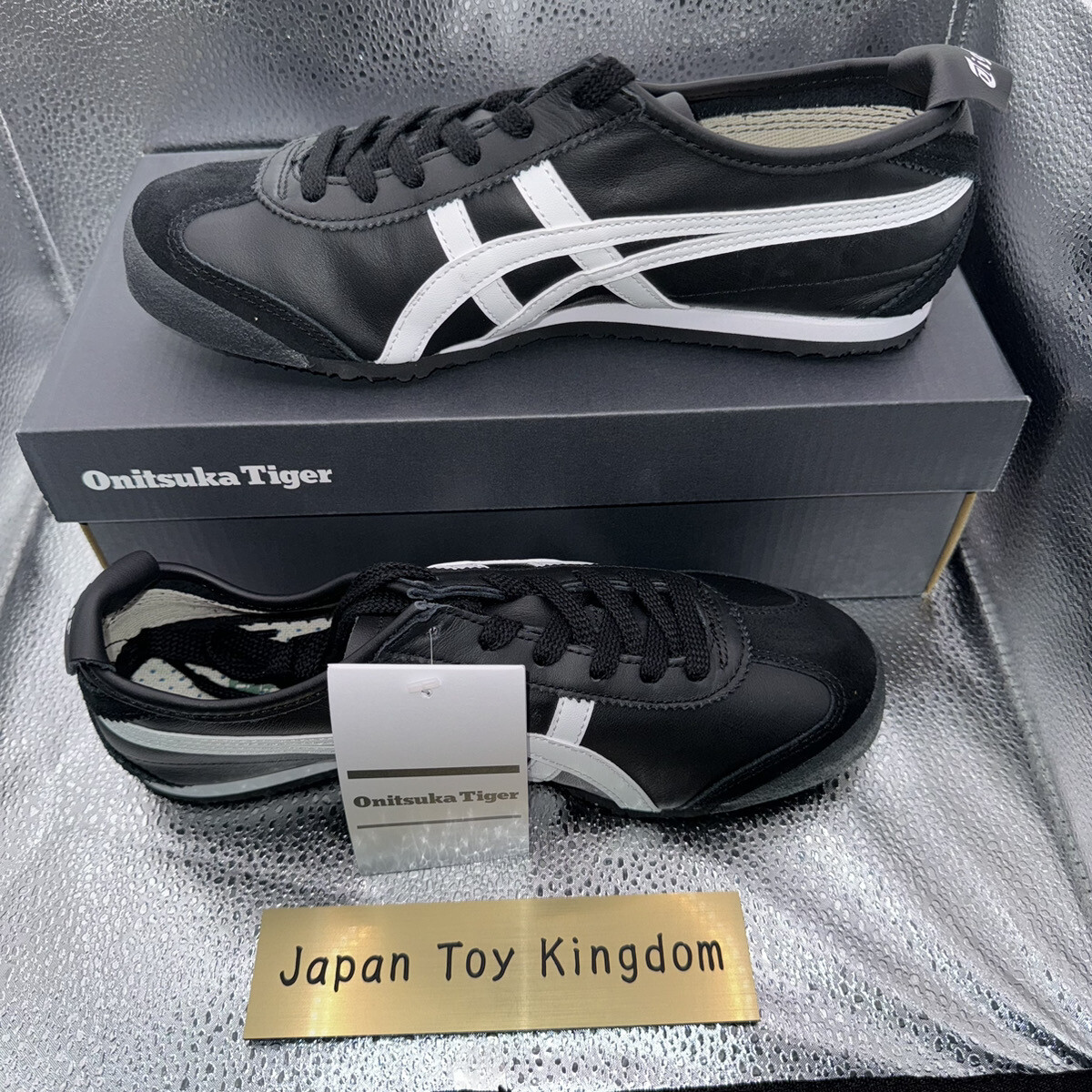 Authentic Onitsuka Tiger MEXICO 66 1183C102 001 BLACK WHITE OrthoLite ...