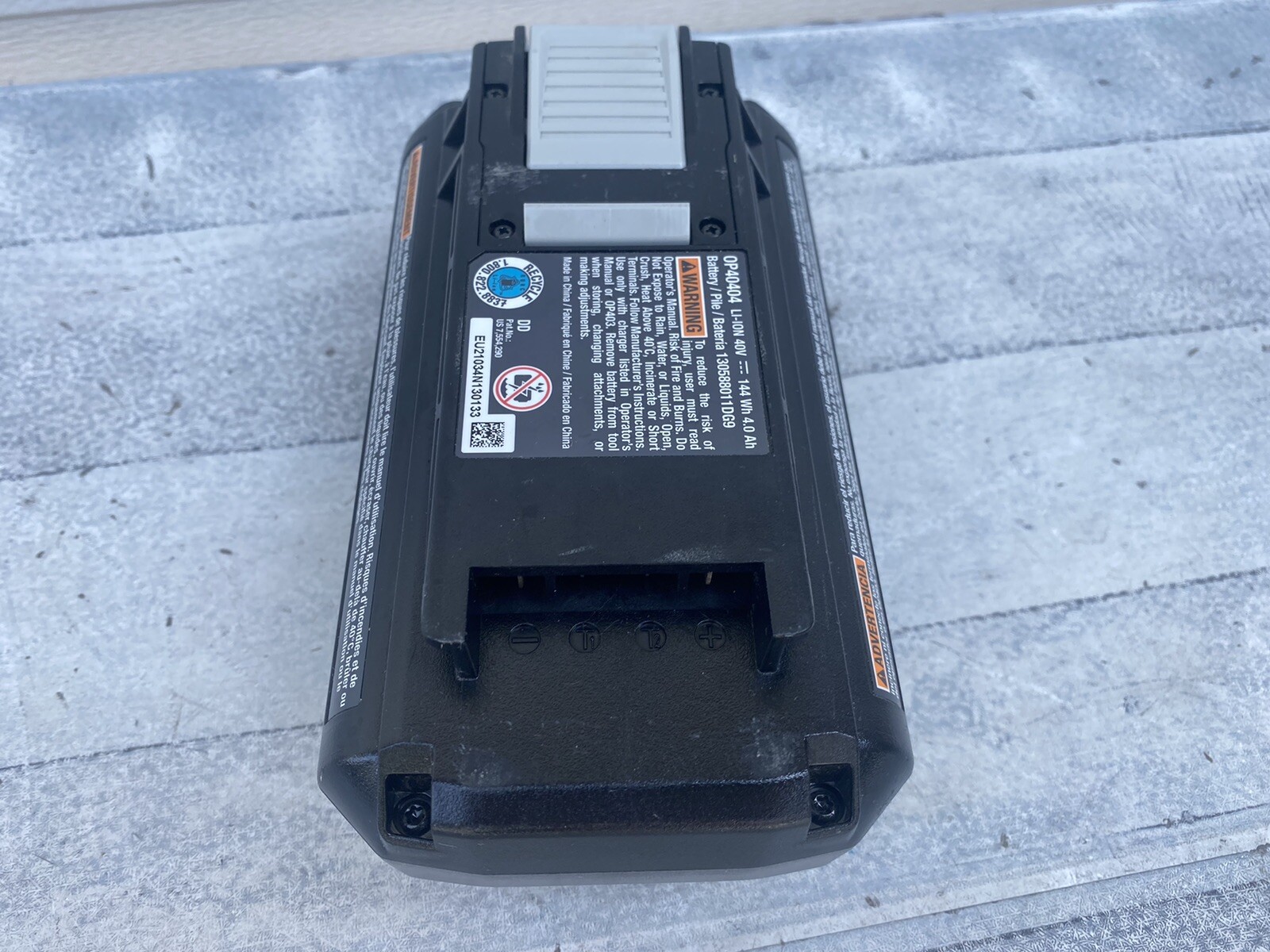 Ryobi OP40404 40-Volt Lithium-Ion 4 Ah Battery 2020 Model Used Less ...