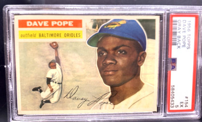 1956 Topps - Dave Pope #154 GB PSA 5--CLEAN HOUSE SALE | eBay