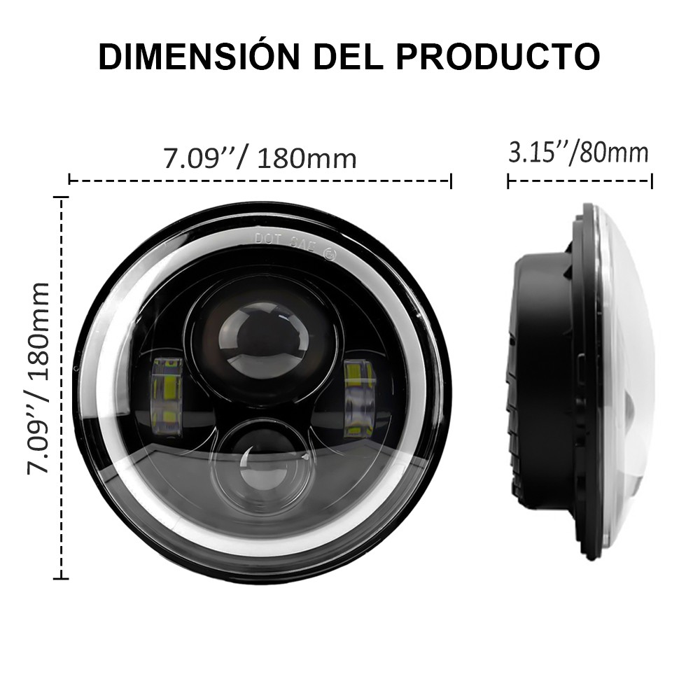 7" Inch Round LED Headlight For YAMAHA XJ XS 250 400 600 650 750 850 ...