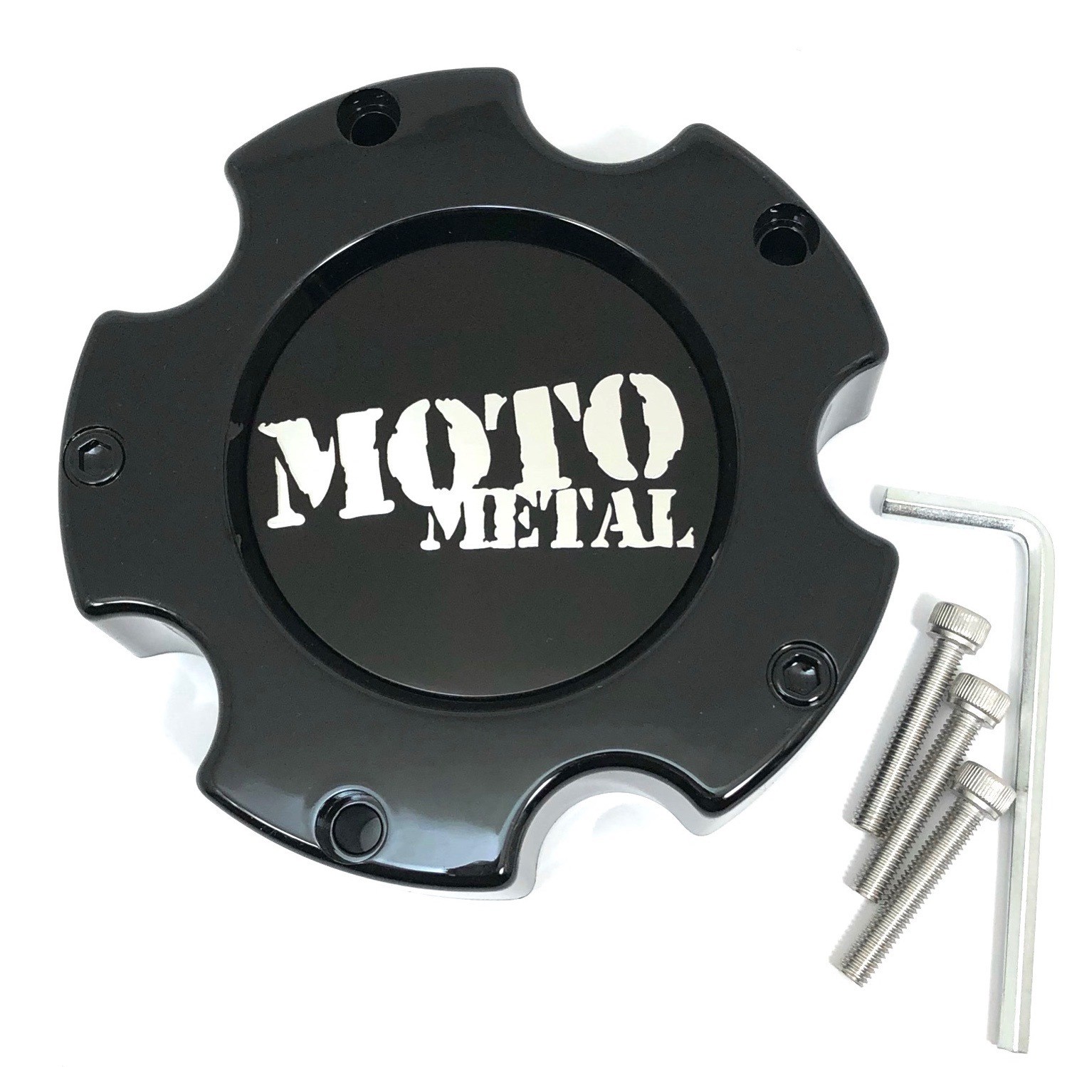 Moto Metal Gloss Black Center Cap Bolt Closed for 5Lug MO961 MO964 ...