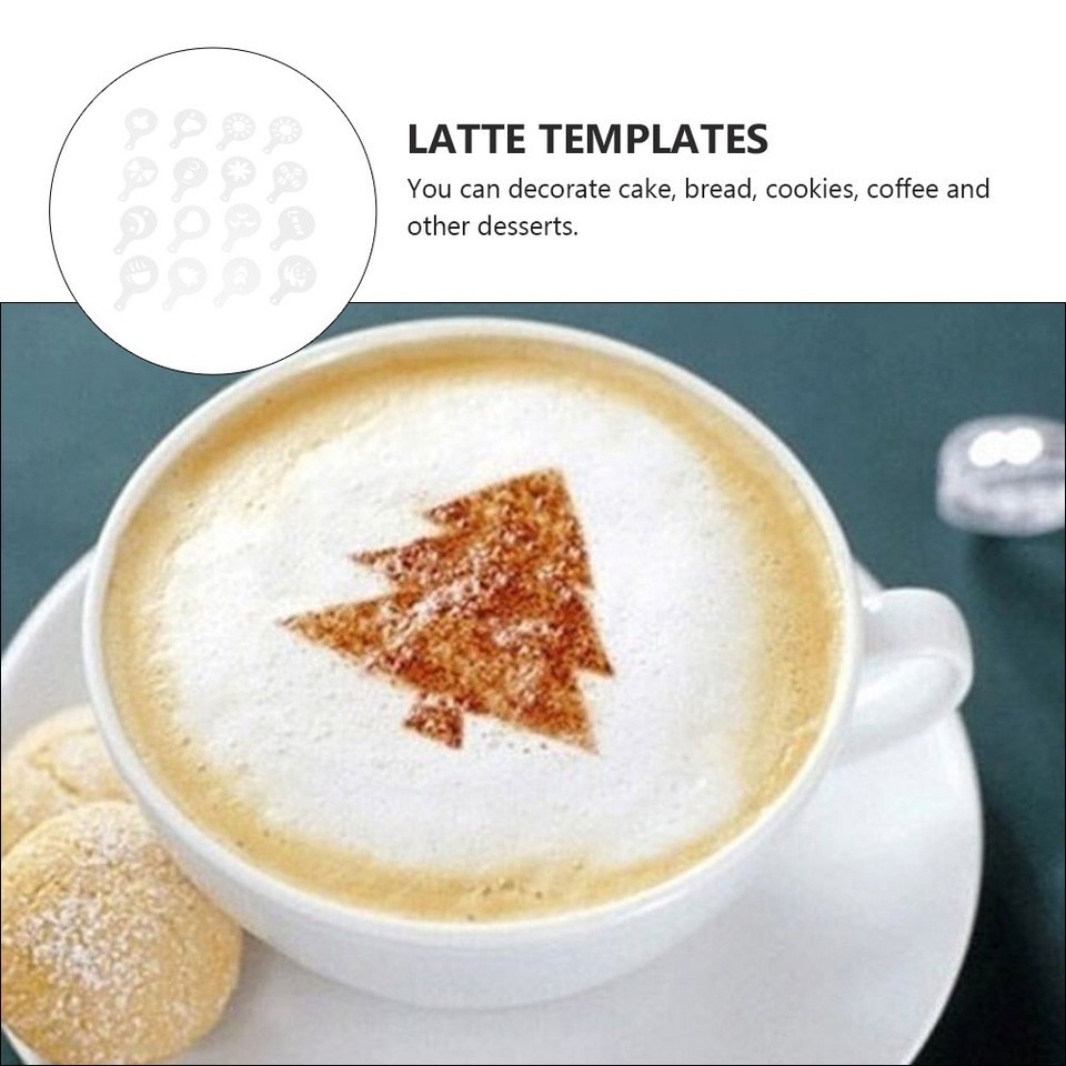80Pcs Baking Stencils for Coffee Cake Decoration and Latte Designs ...