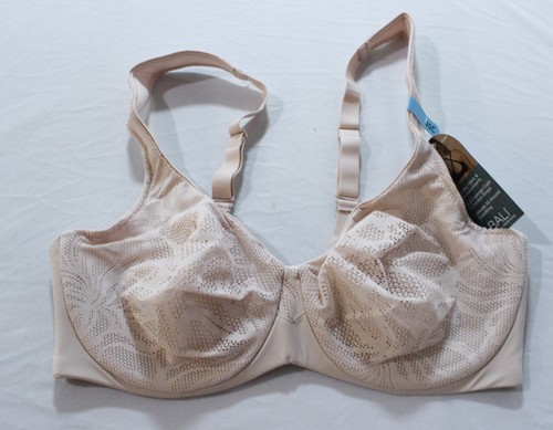 Bali Intimates Women's Smoothing Minimizer Bra EJ3 Sandshell Lace Size ...
